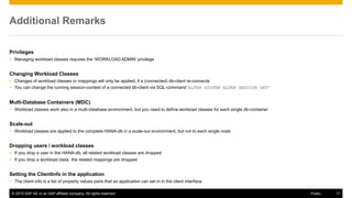 SAP HANA SPS10- Workload Management | PDF
