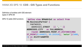 SAP HANA SPS10- Extended Application Services (XS) Programming Model | PPT