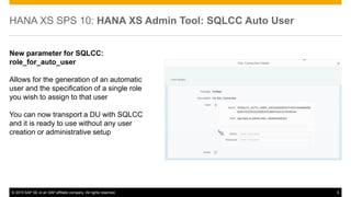 SAP HANA SPS10- Extended Application Services (XS) Programming Model | PPT