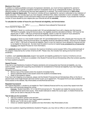 Satisfactory Academic Progress Handout Fall 2011 | PDF