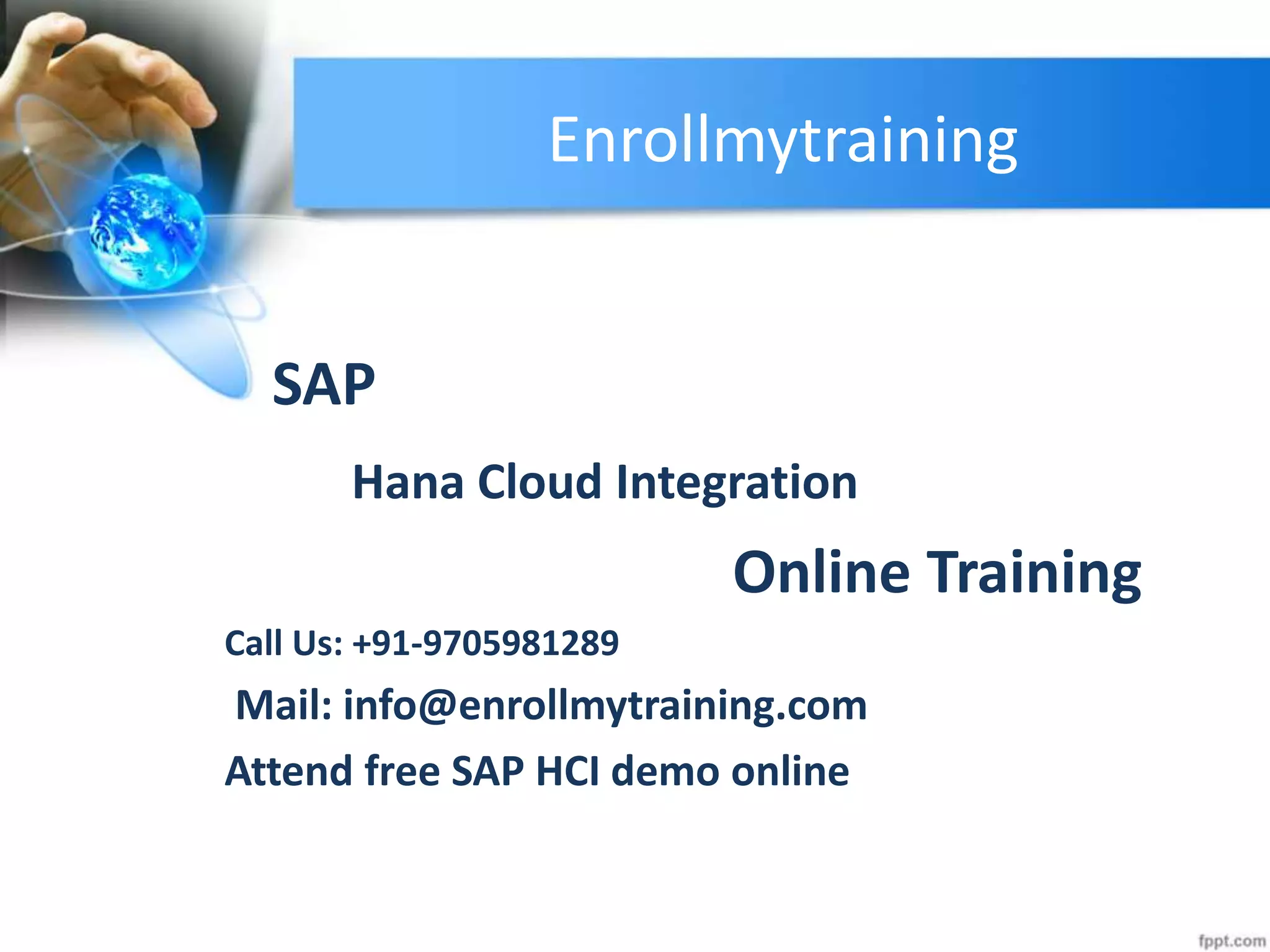 Sap HCI online training | PPT