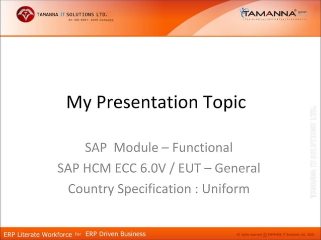 Sap Hcm L 1 Ppt V1.0 | PPT