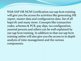 Sap hcm online training | PPT