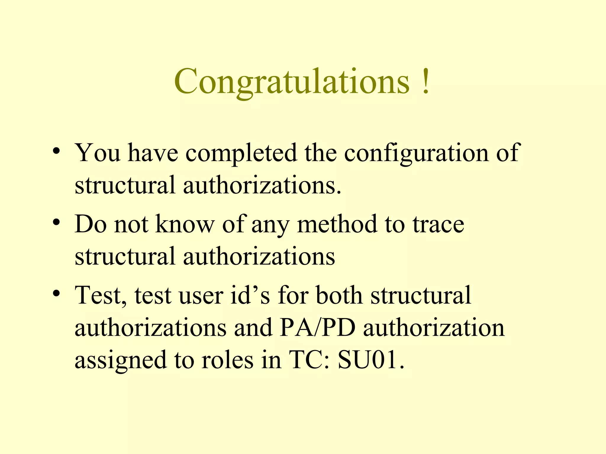 SAP HCM Structural Authorization Overview Presentation | PPT