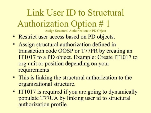 Sap Hcm Structural Authorization Overview Presentation Ppt