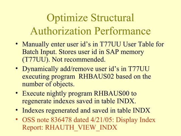 Sap Hcm Structural Authorization Overview Presentation Ppt