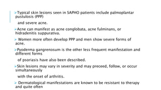 Sapho syndrome | PPTX