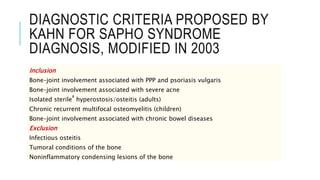 Sapho syndrome | PPTX
