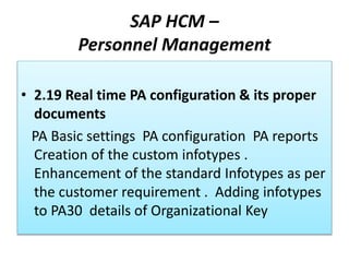 SAP HR / HCM Advance Level Training Demo | PPTX