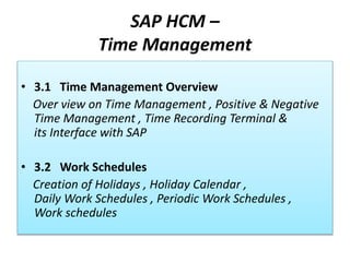 SAP HR / HCM Advance Level Training Demo | PPTX
