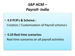 SAP HR / HCM Advance Level Training Demo | PPTX