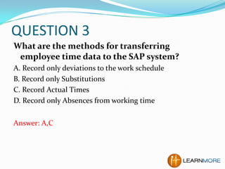 SAP HR AND HCM Practice Exam | PPTX
