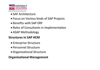 SAP HR and HCM Online Training in Delhi - empowerittrainings | PPT