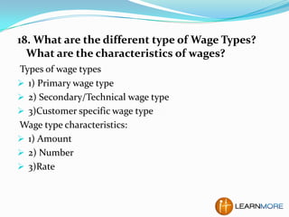 SAP HR AND HCM Interview questions | PPTX
