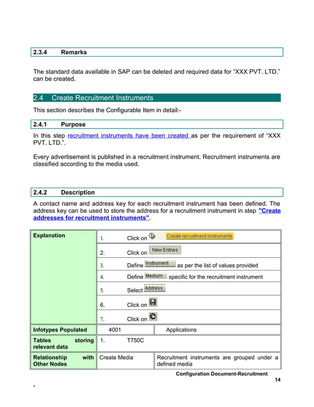 Sap hr implementation config rc - Aditi Tarafdar | DOC