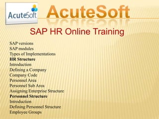 Sap hr online training | PPT