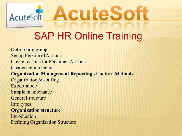 Sap hr online training | PPT | Free Download