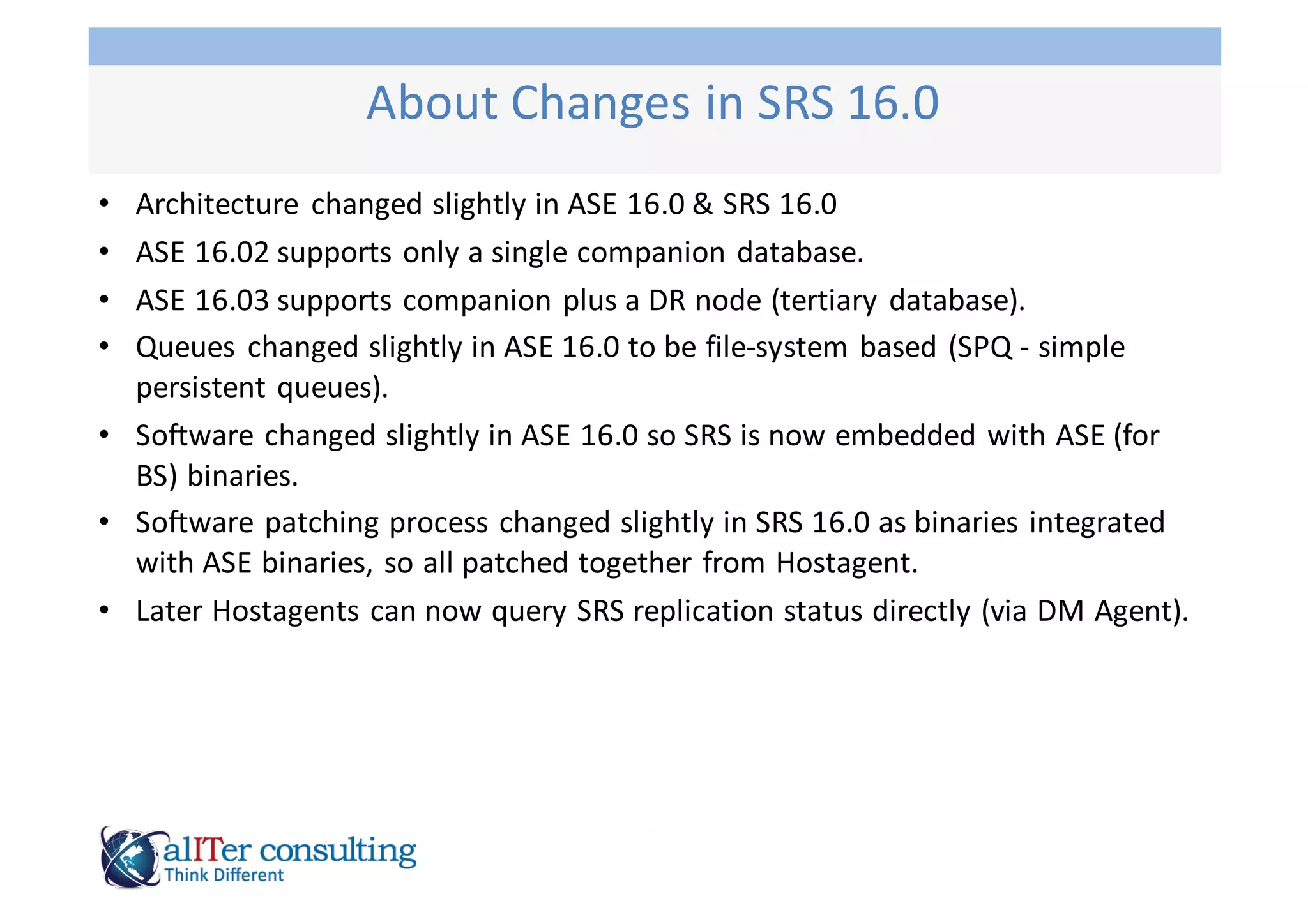 SAP HANA System Replication (HSR) versus SAP Replication Server (SRS) | PPT