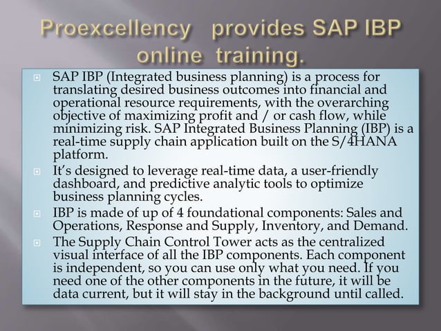 Sap ibp online training | PPT