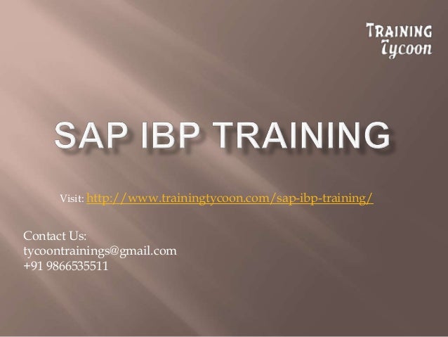 SAP IBP Training | SAP Integrated Business Planning Online Training