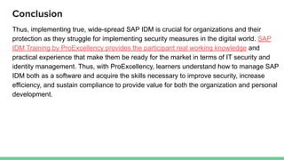 Mastering SAP Identity Management (IDM) with ProExcellency: Essential Skills for Secure Access ...