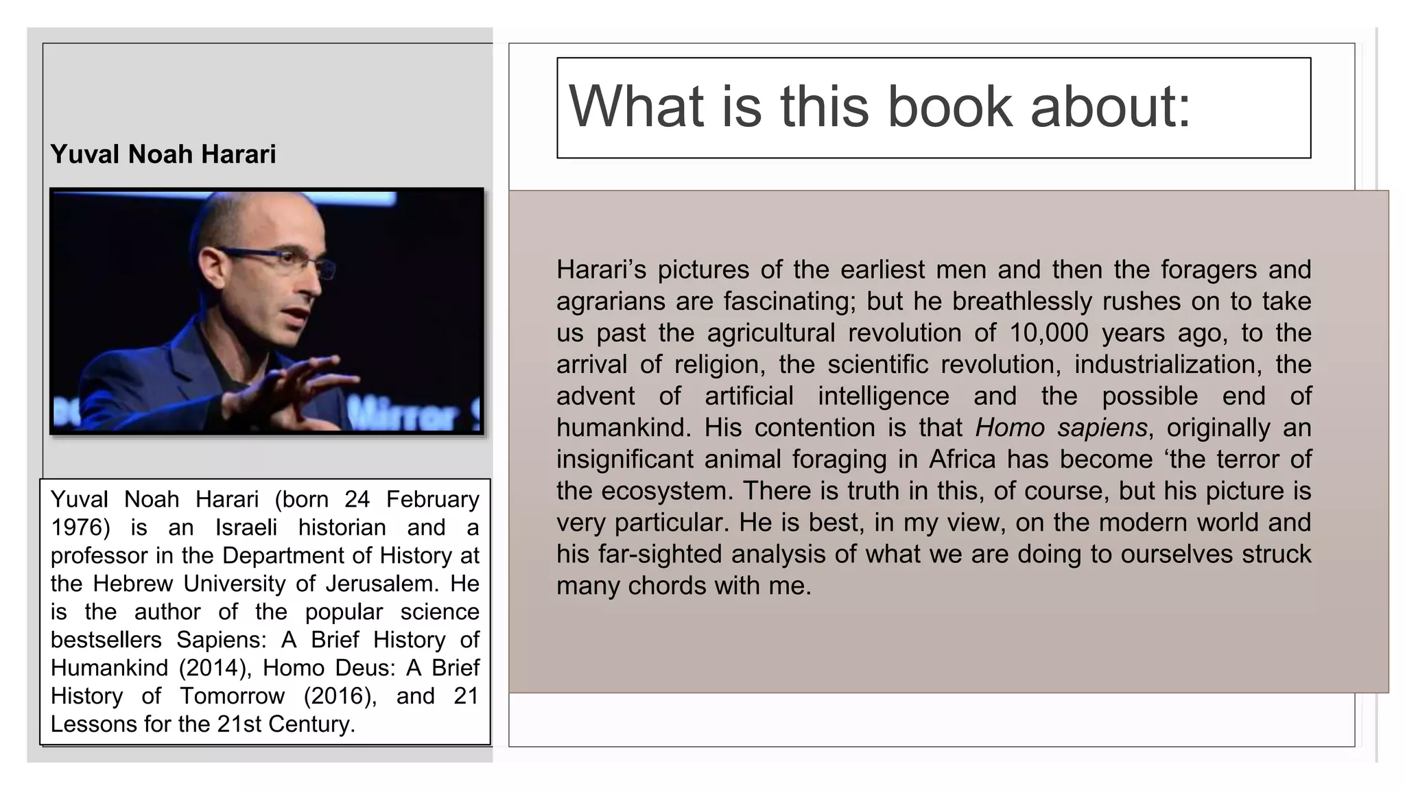 Sapiens- A Brief History of Humankind | PPTX