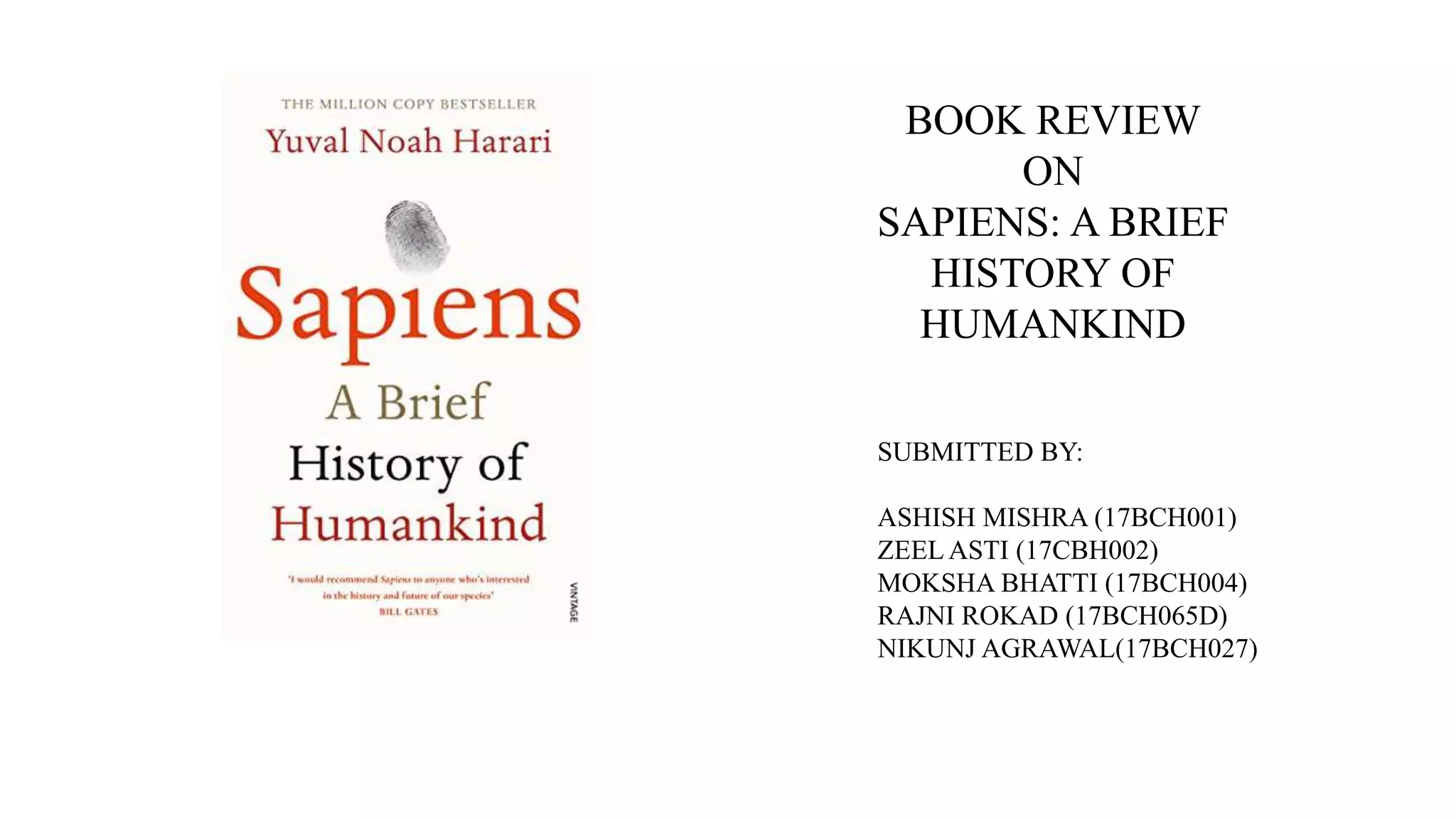 sapiens: a breif history of humankind book review | PPTX
