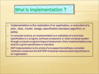 Sap implementation | PPT