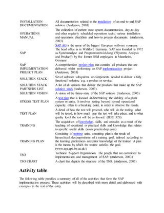 Sap implementation | DOCX | Computing | Technology & Computing