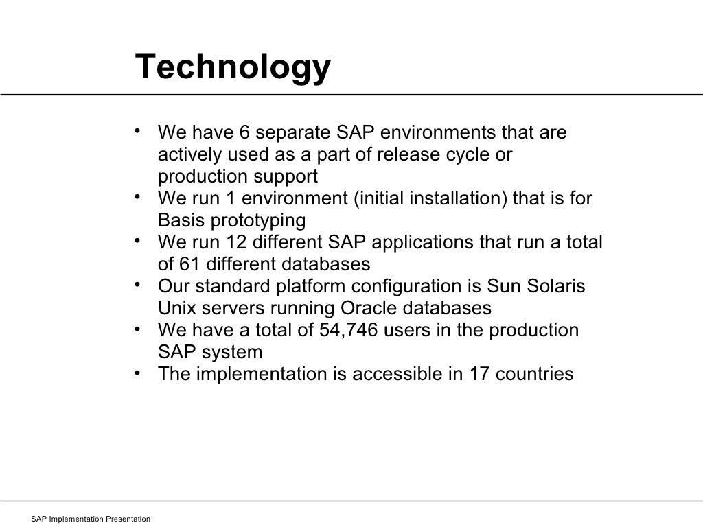 Sap Implementation Presentation