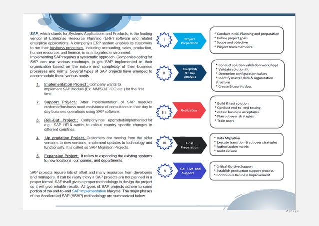 sap fico implementation project phase pd | PDF