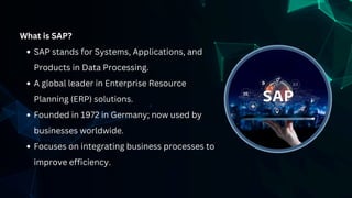 SAP in Business: Transforming Enterprises Through Technology | PPT