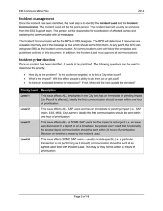 Sap incident communication plan | PDF