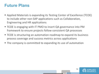 How Applied Materials Deploys Faster SAP® Projects and Boosts Quality ...