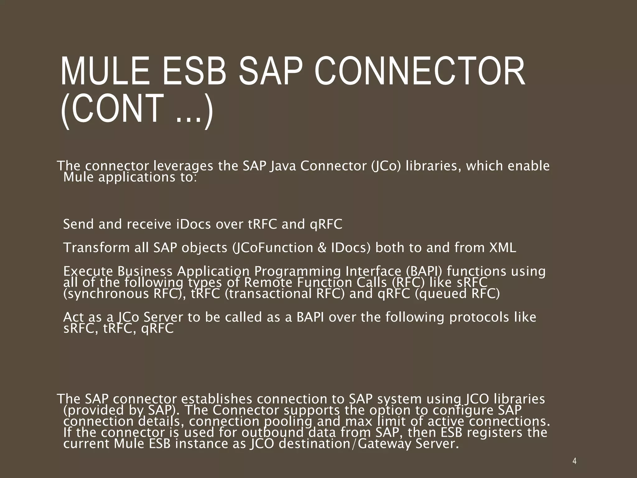 Sap integration by mule esb | PPT