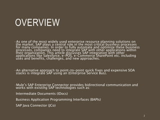 Sap integration by mule esb | PPT