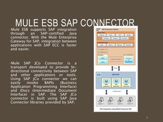 Sap integration by mule esb | PPT