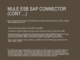 Sap integration by mule esb | PPT