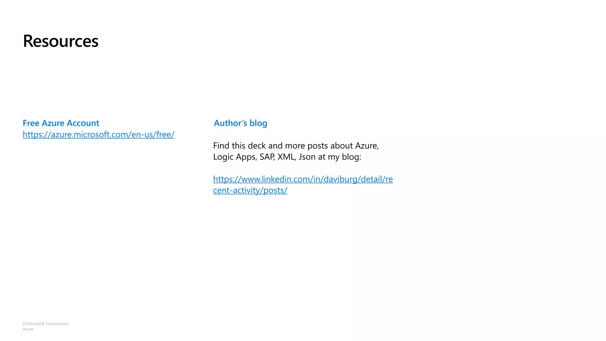 SAP integration sample payloads for Azure Logic Apps | PPTX
