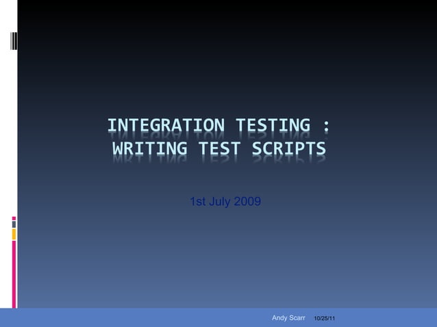 Sap Integration Testing Test Scripting V0.1 | PPT | Technology & Computing