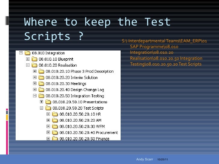 Sap Integration Testing Test Scripting V0.1 Sap Integration Testing Test Scripting V0.1
