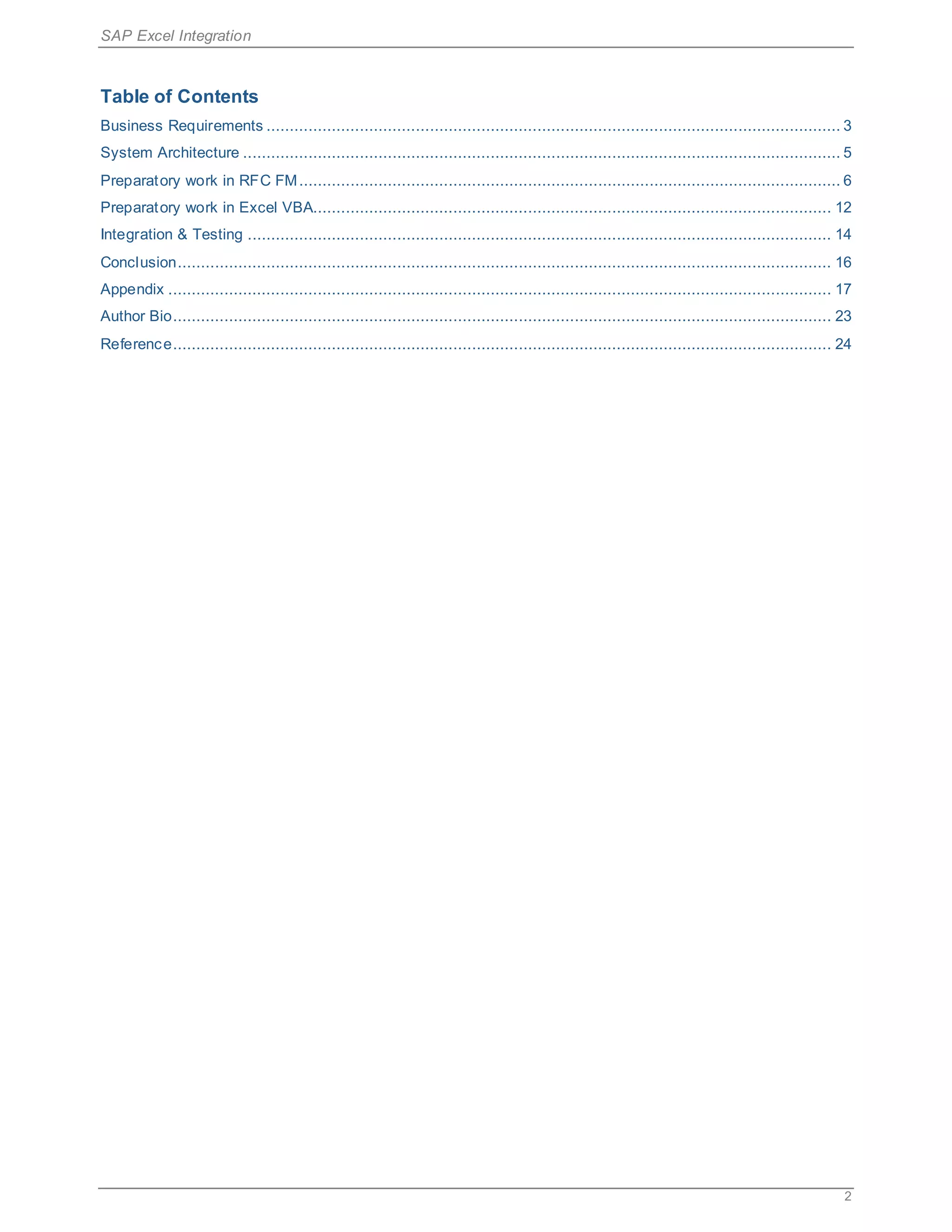 Sap Integration With Excel Advanced Guide Doc Programming