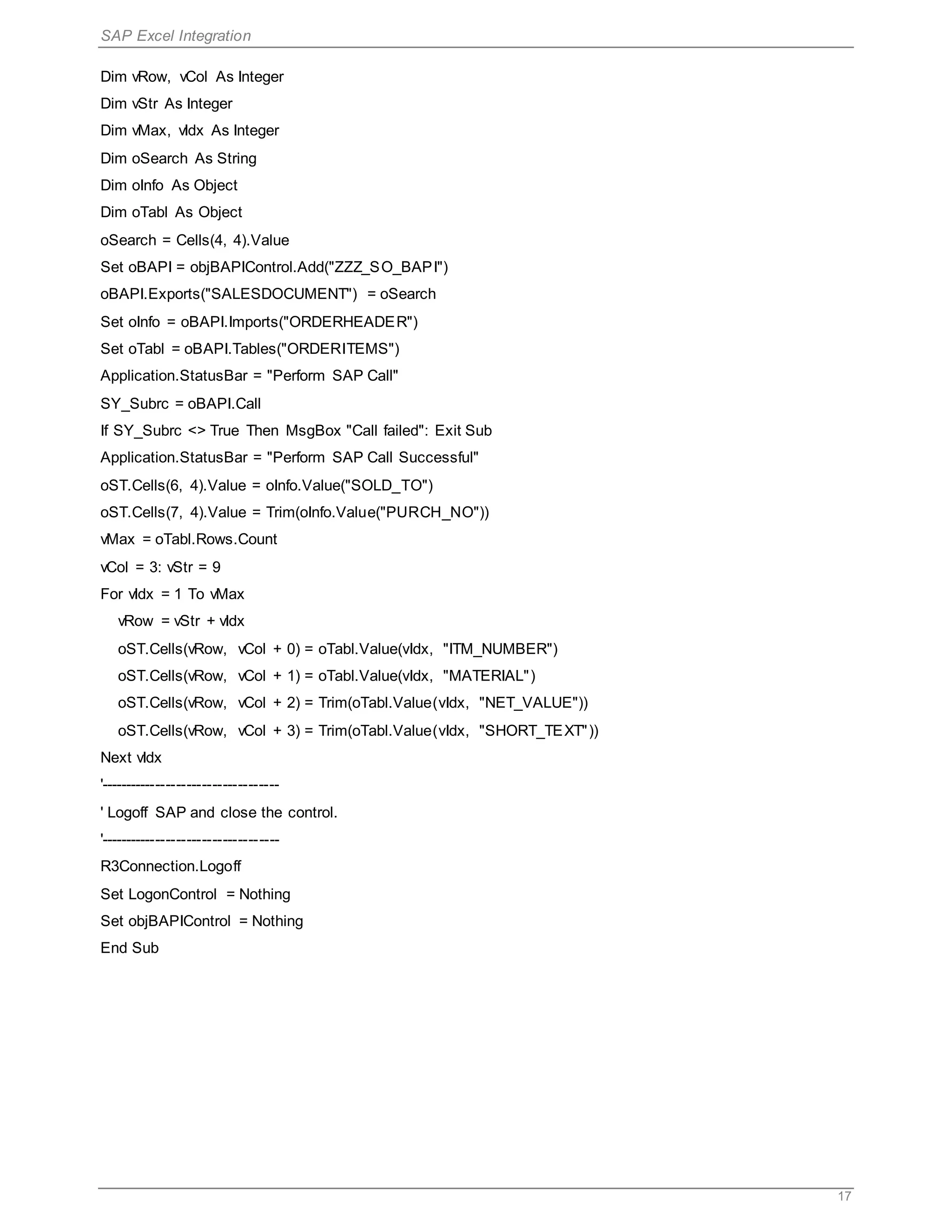 SAP Integration with Excel - Basic Guide | DOC