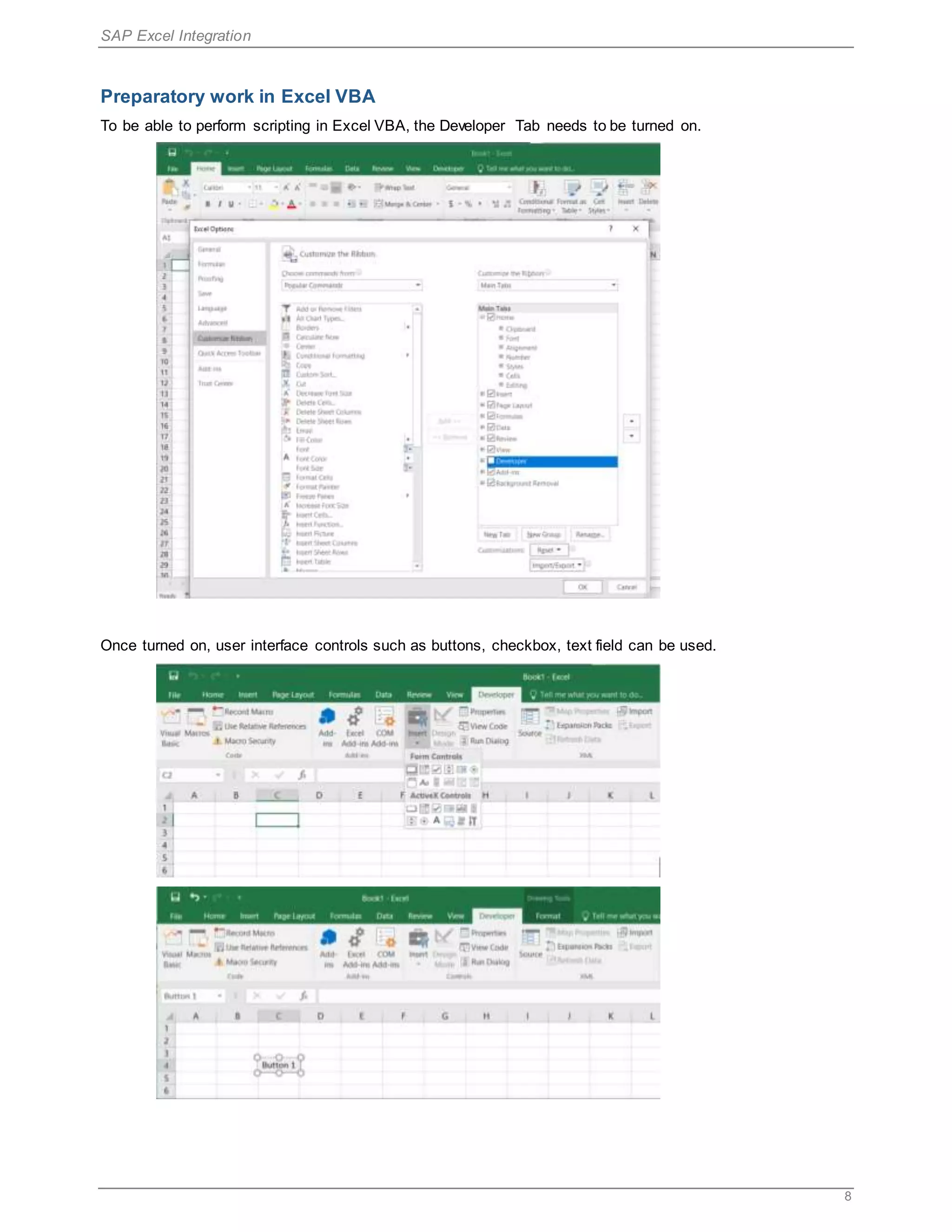 SAP Integration with Excel - Basic Guide | DOC | Business Accounting & Finance | Business