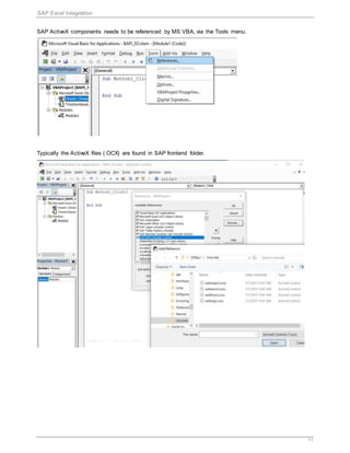 SAP Integration with Excel - Basic Guide | DOC