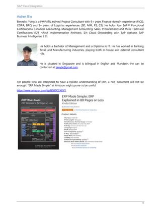 SAP Integration with Excel - Basic Guide | DOC