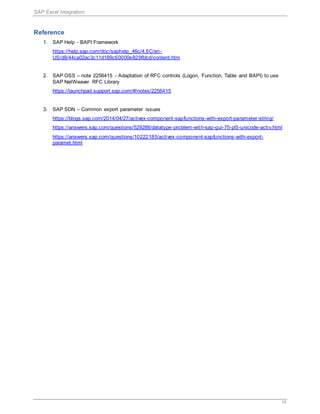 SAP Integration with Excel - Basic Guide | DOC | Business Accounting ...