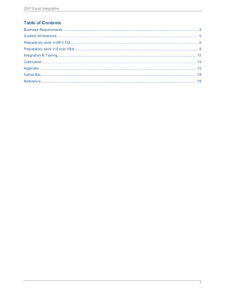 SAP Integration with Excel - Basic Guide | DOC