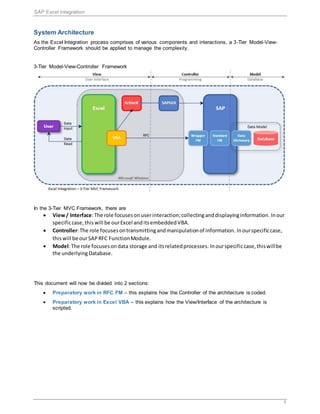 SAP Integration with Excel - Basic Guide | DOC