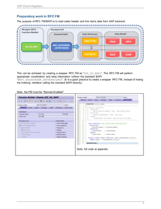SAP Integration with Excel - Basic Guide | DOC